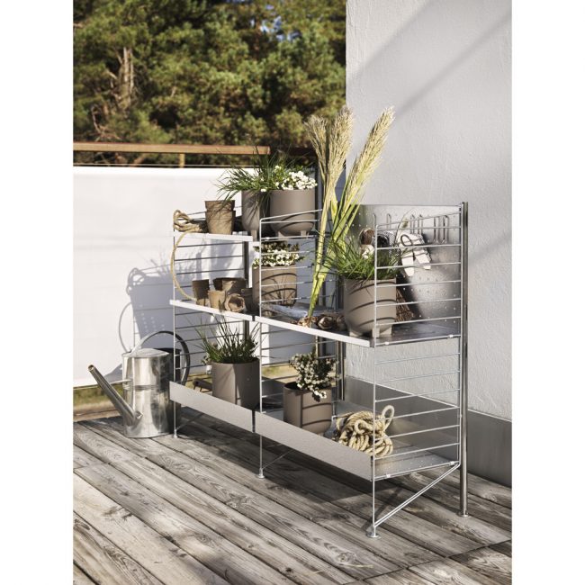 String Utomhus Fristående hylla l | Gösta Westerberg Möbel | Galvaniserad