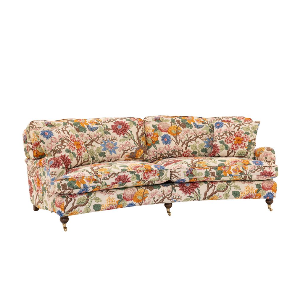 Andrew, svängd Blommig soffa | Gösta Westerberg Möbel | Soffa